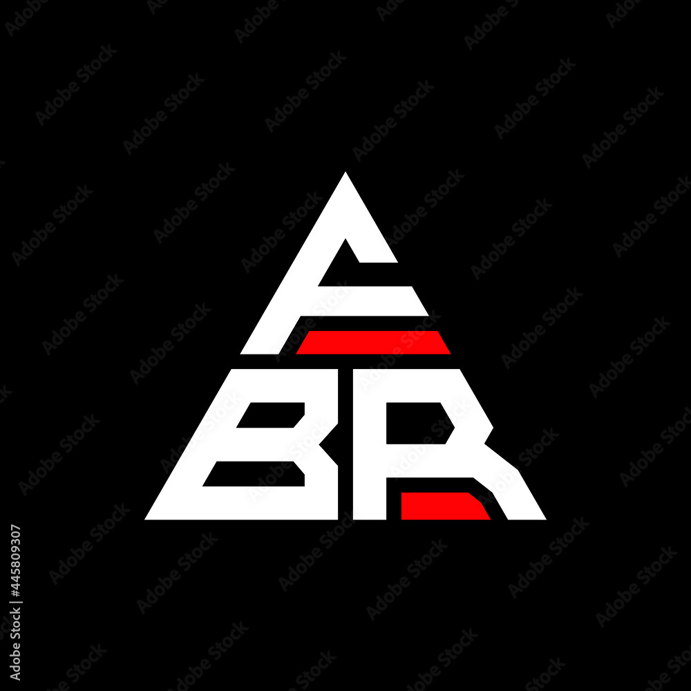 FBR triangle letter logo design with triangle shape. FBR triangle logo ...