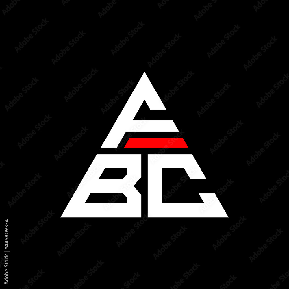 FBC triangle letter logo design with triangle shape. FBC triangle logo ...