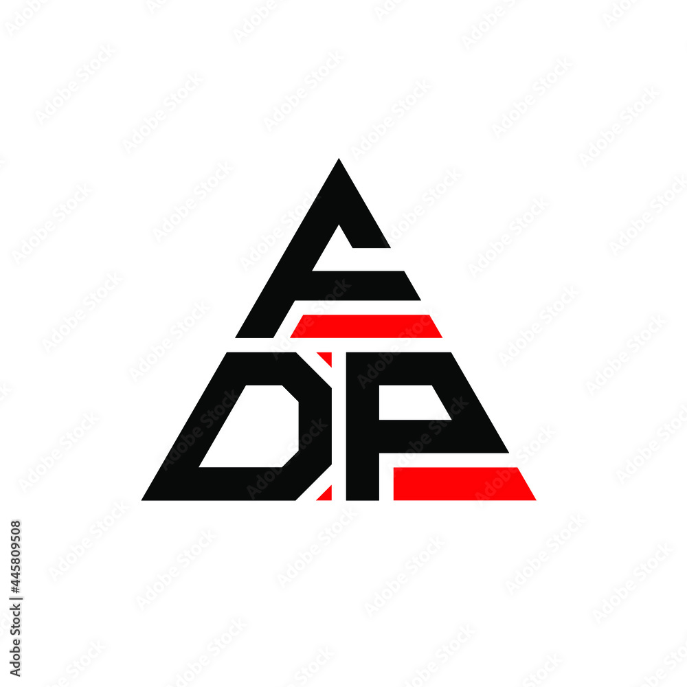 FDP triangle letter logo design with triangle shape. FDP triangle logo ...