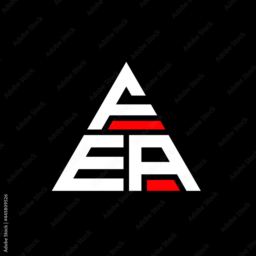 FEA triangle letter logo design with triangle shape. FEA triangle logo ...