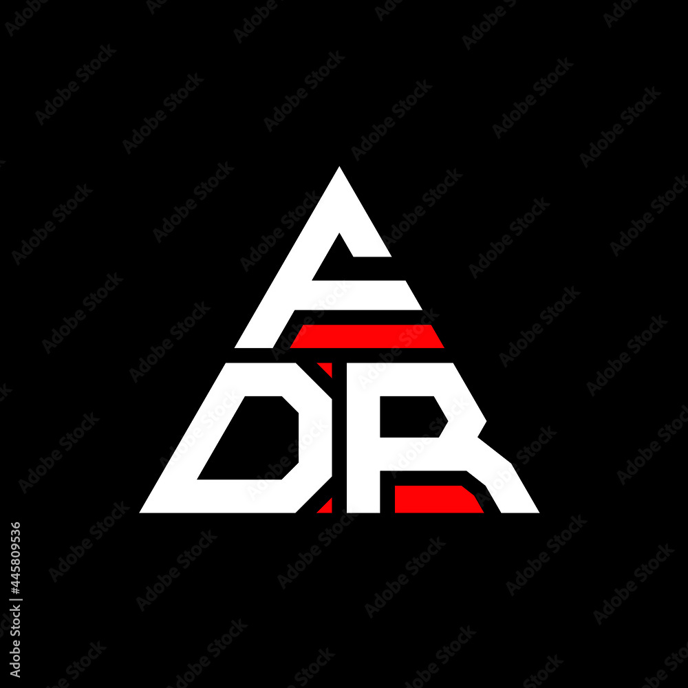 FDR triangle letter logo design with triangle shape. FDR triangle logo ...
