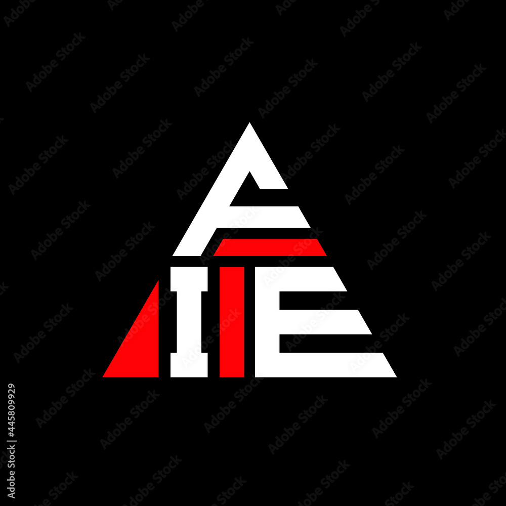 FIE triangle letter logo design with triangle shape. FIE triangle logo ...
