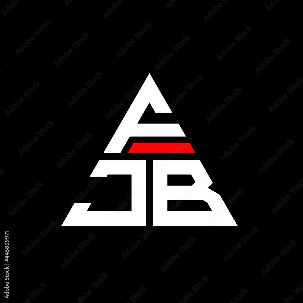 FJB triangle letter logo design with triangle shape. FJB triangle logo ...