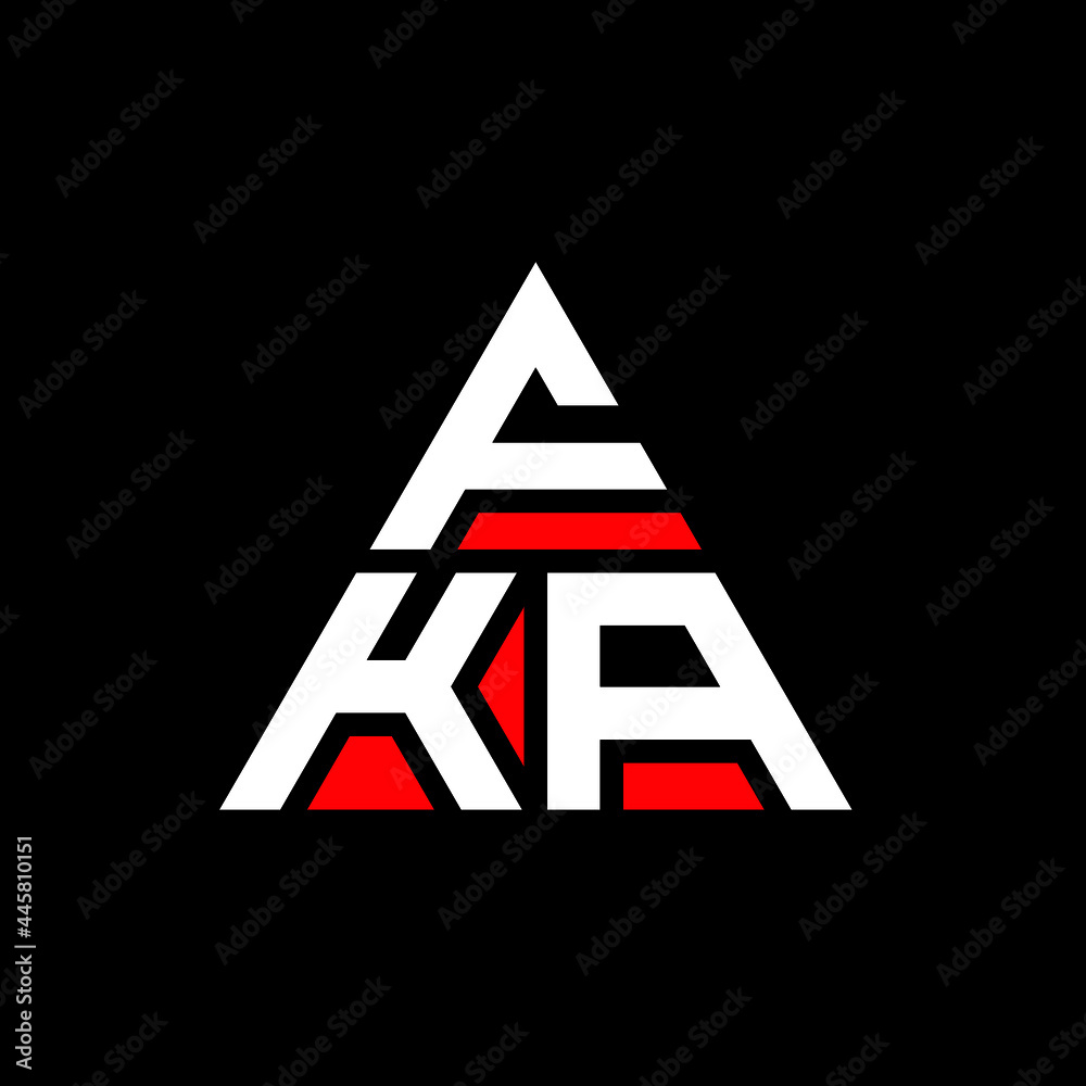 FKA triangle letter logo design with triangle shape. FKA triangle logo ...