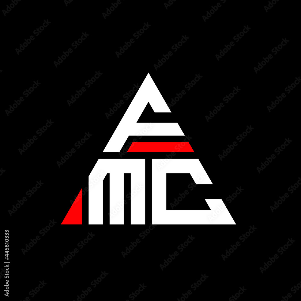 FMC triangle letter logo design with triangle shape. FMC triangle logo ...