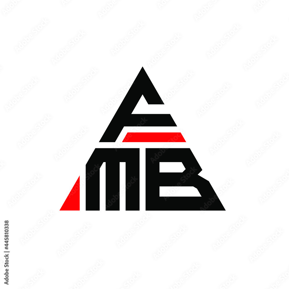 FMB triangle letter logo design with triangle shape. FMB triangle logo ...