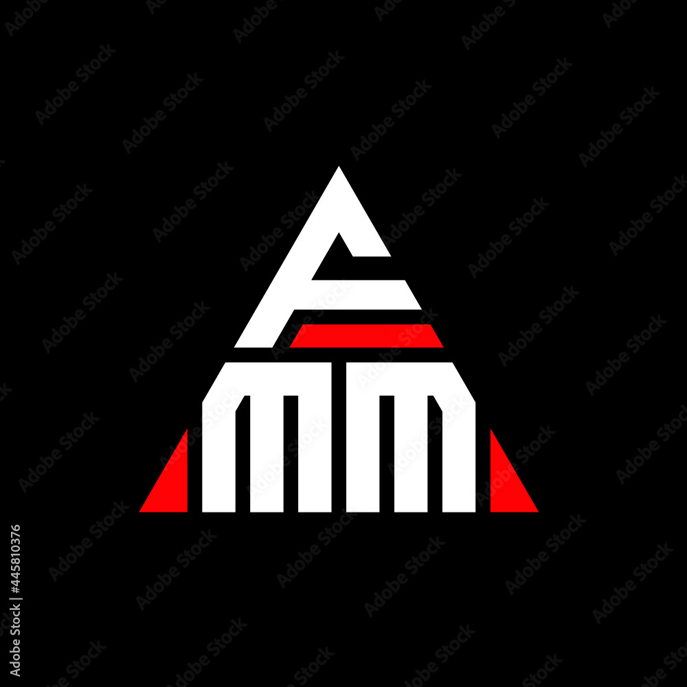 FMM triangle letter logo design with triangle shape. FMM triangle logo ...