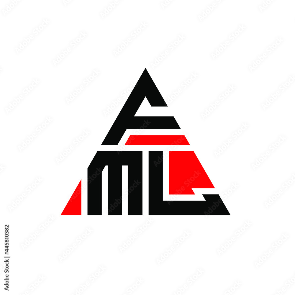 FML triangle letter logo design with triangle shape. FML triangle logo ...
