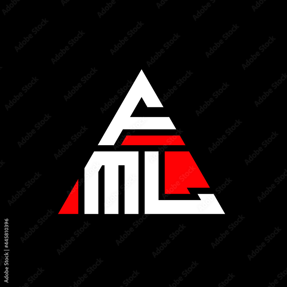 FML triangle letter logo design with triangle shape. FML triangle logo ...