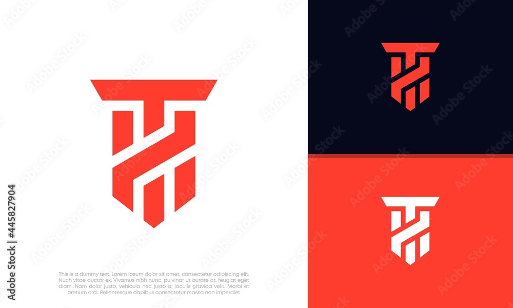 Abstract Initial logo vector. Initials TH. HT logo design. Innovative ...