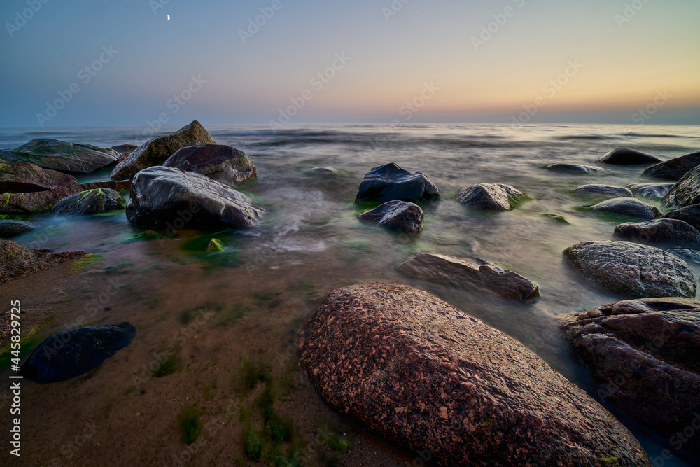 Amazing perfect dreamy looking sunset. Slow shutter speed photos of ...