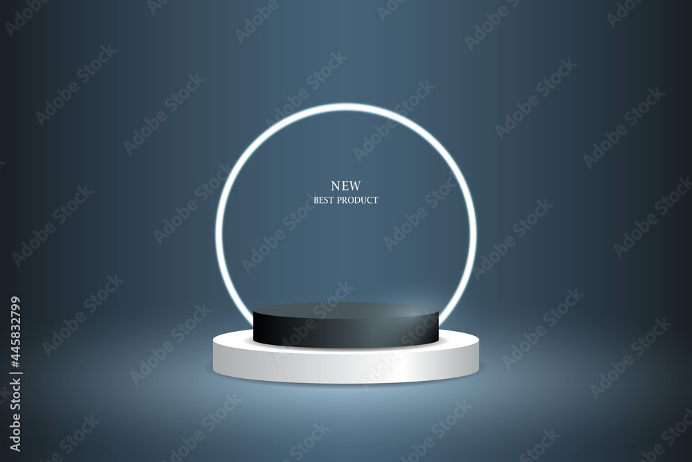 3D realistic product display with simple background, elegant color ...