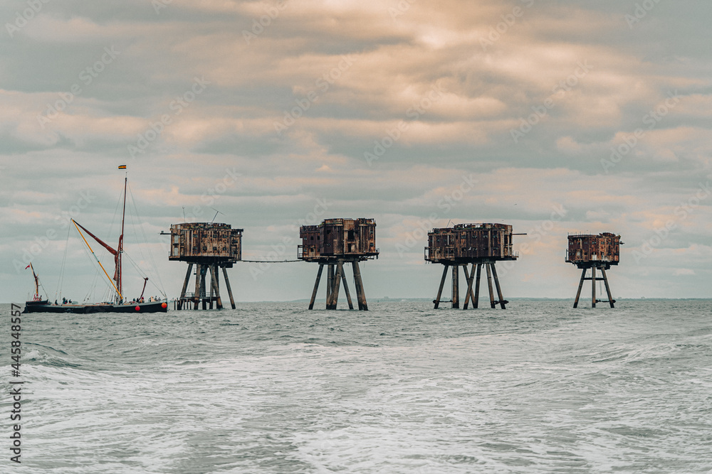 Whitstable Sea Forts WWII World War II Army Navy Maunsell Forts Defence ...