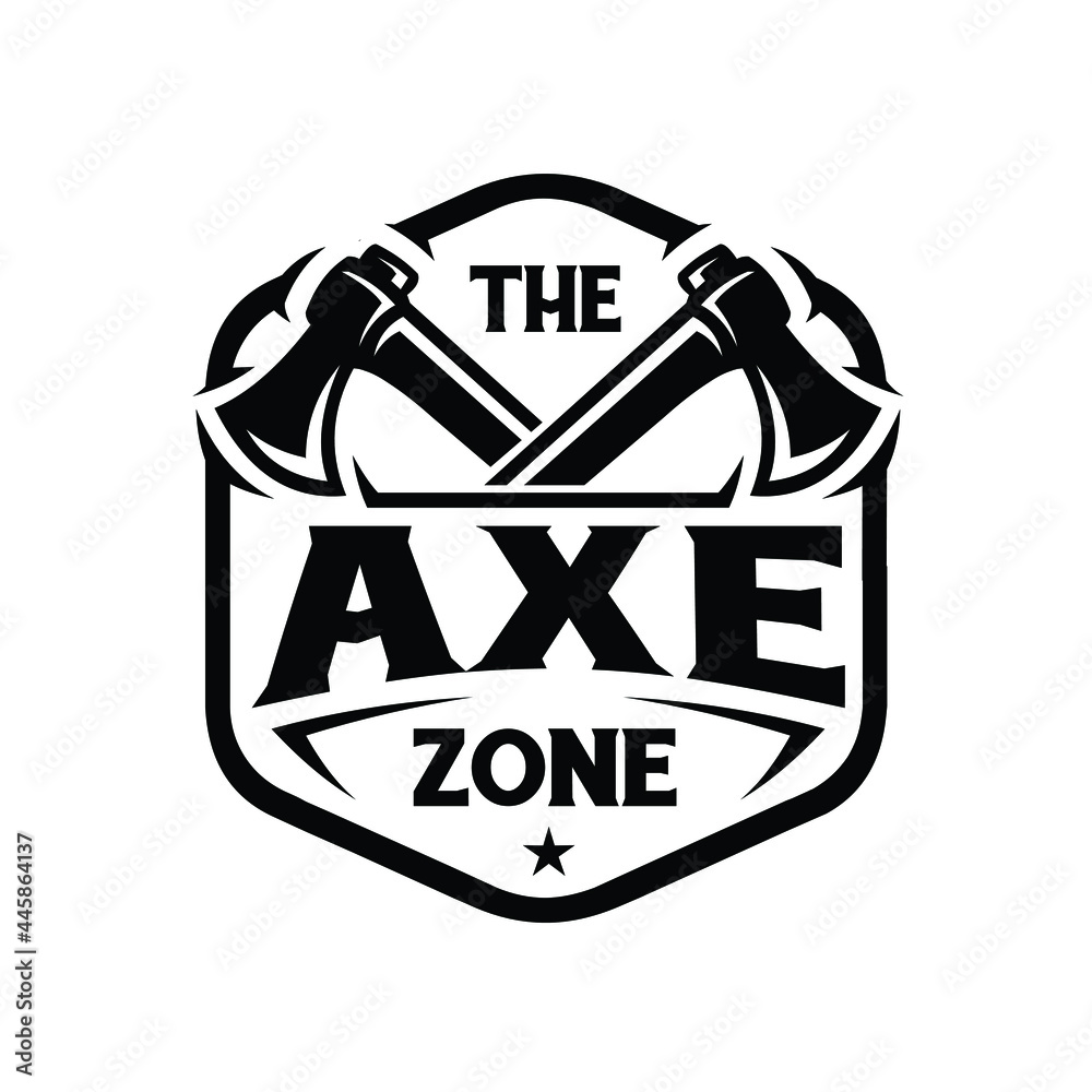 Axe Zone Premium Logo Vector. Axe Throwing Club Ready Made Logo. Ready ...