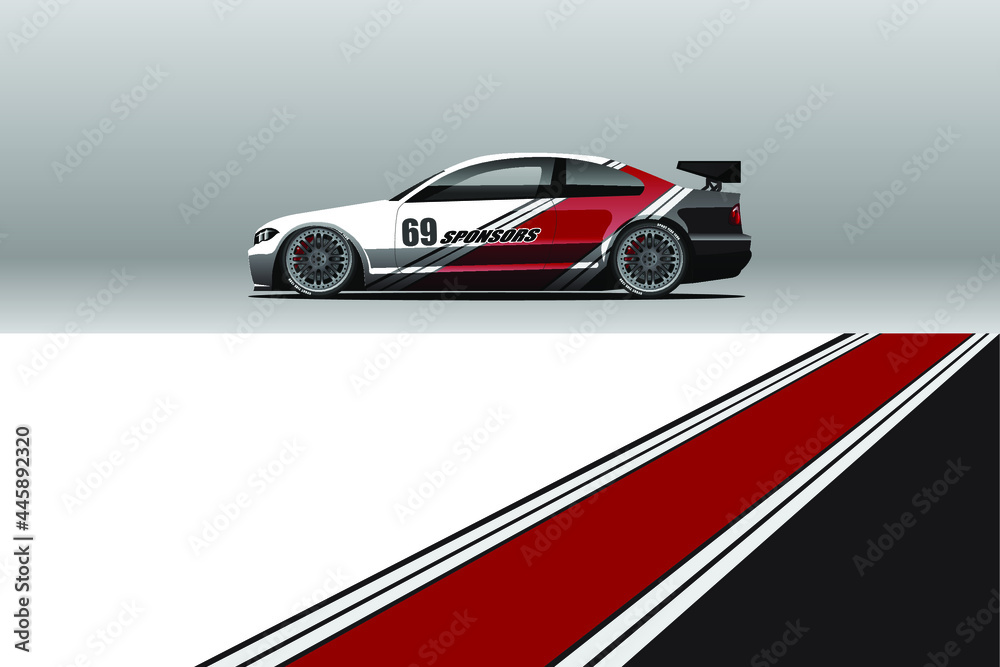 Car wrap decal designs. Abstract racing and sport background for racing ...