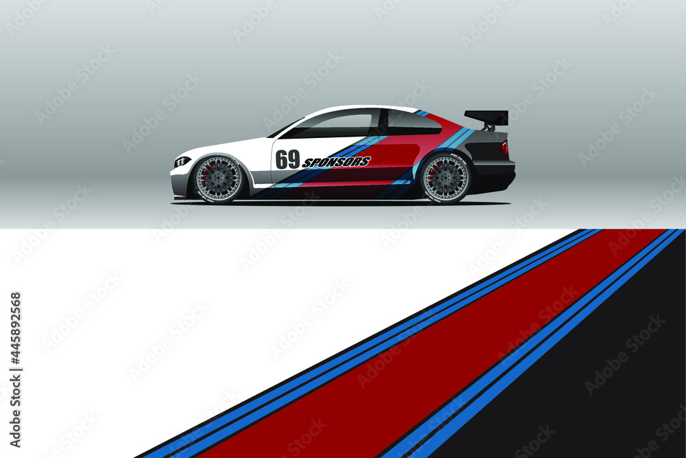 Car wrap decal designs. Abstract racing and sport background for racing ...
