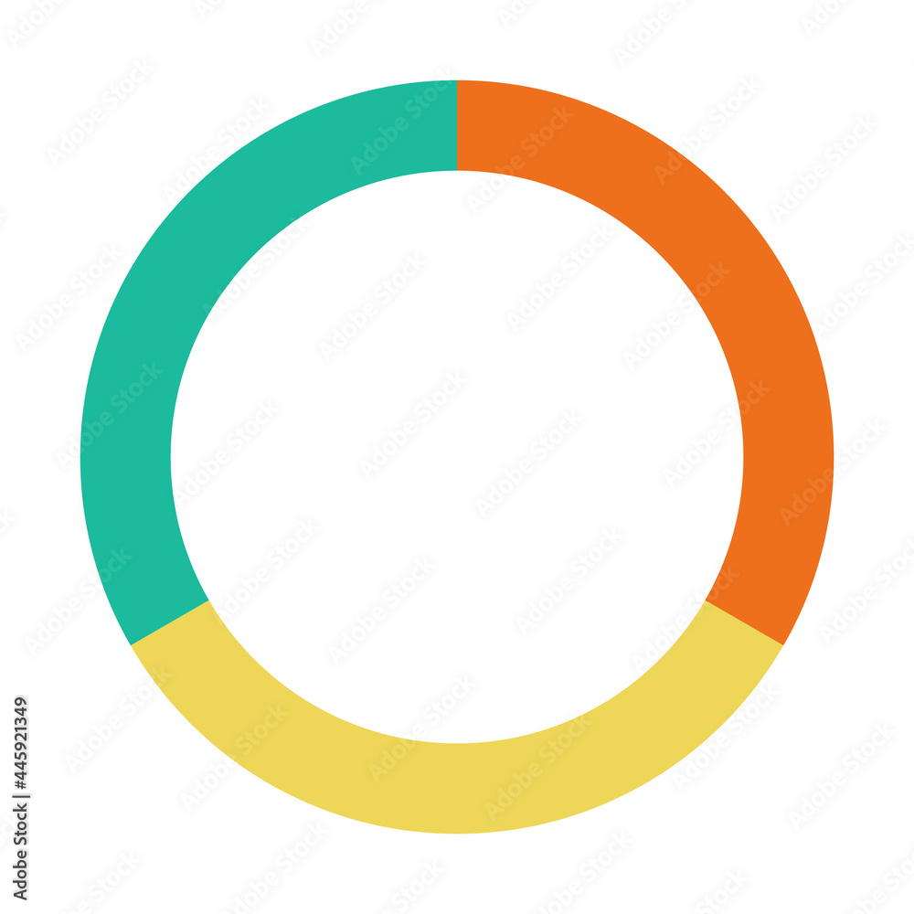 Infographic pie chart. Cycle presentation diagram 3 section. Vector ...