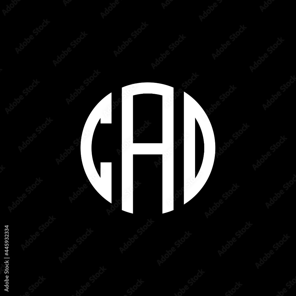 CAD letter logo design. CAD letter in circle shape. CAD Creative three ...