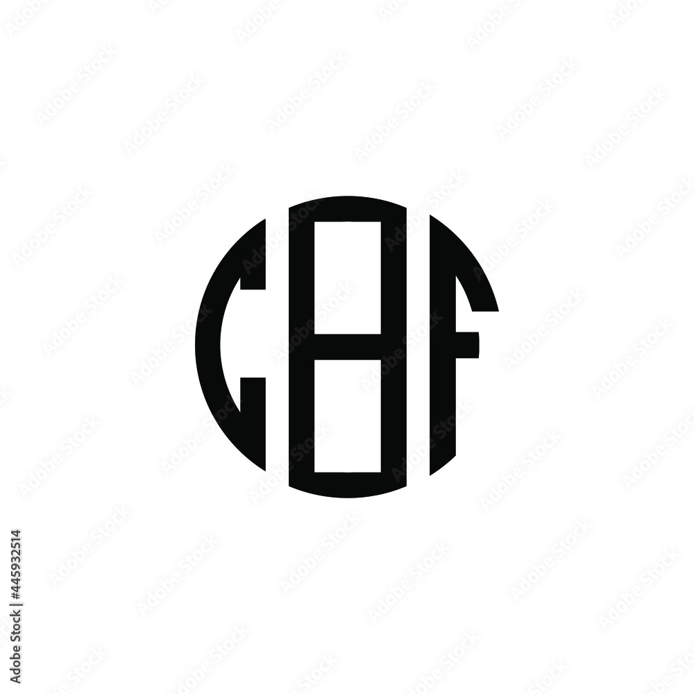 CBF letter logo design. CBF letter in circle shape. CBF Creative three ...