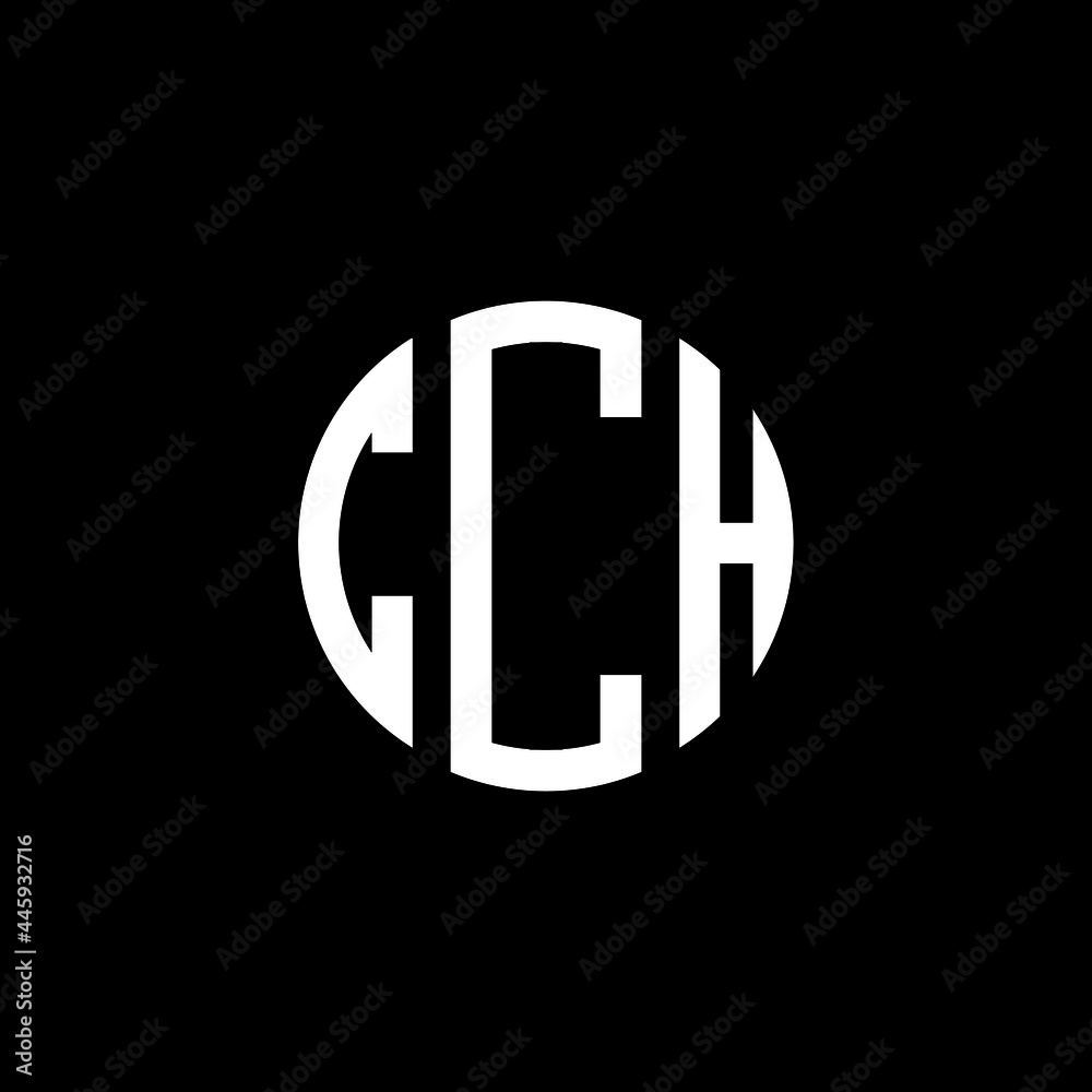 CCH letter logo design. CCH letter in circle shape. CCH Creative three ...