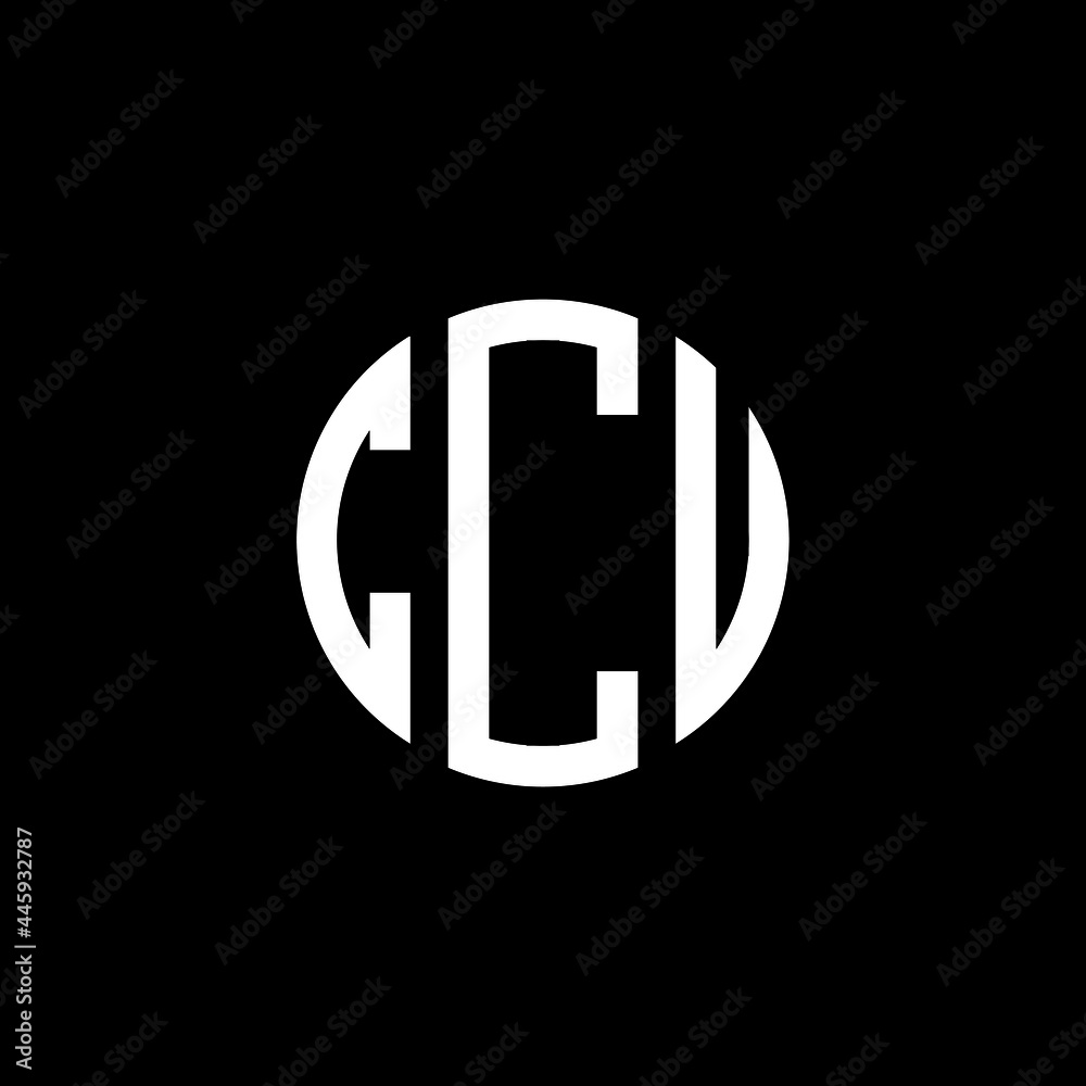 CCV letter logo design. CCV letter in circle shape. CCV Creative three ...