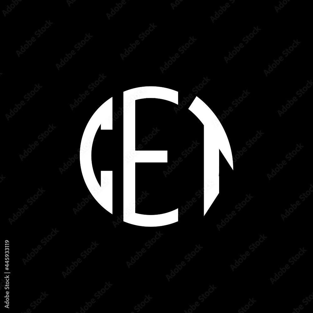 CET letter logo design. CET letter in circle shape. CET Creative three ...