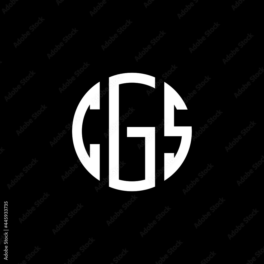 CGS letter logo design. CGS letter in circle shape. CGS Creative three ...