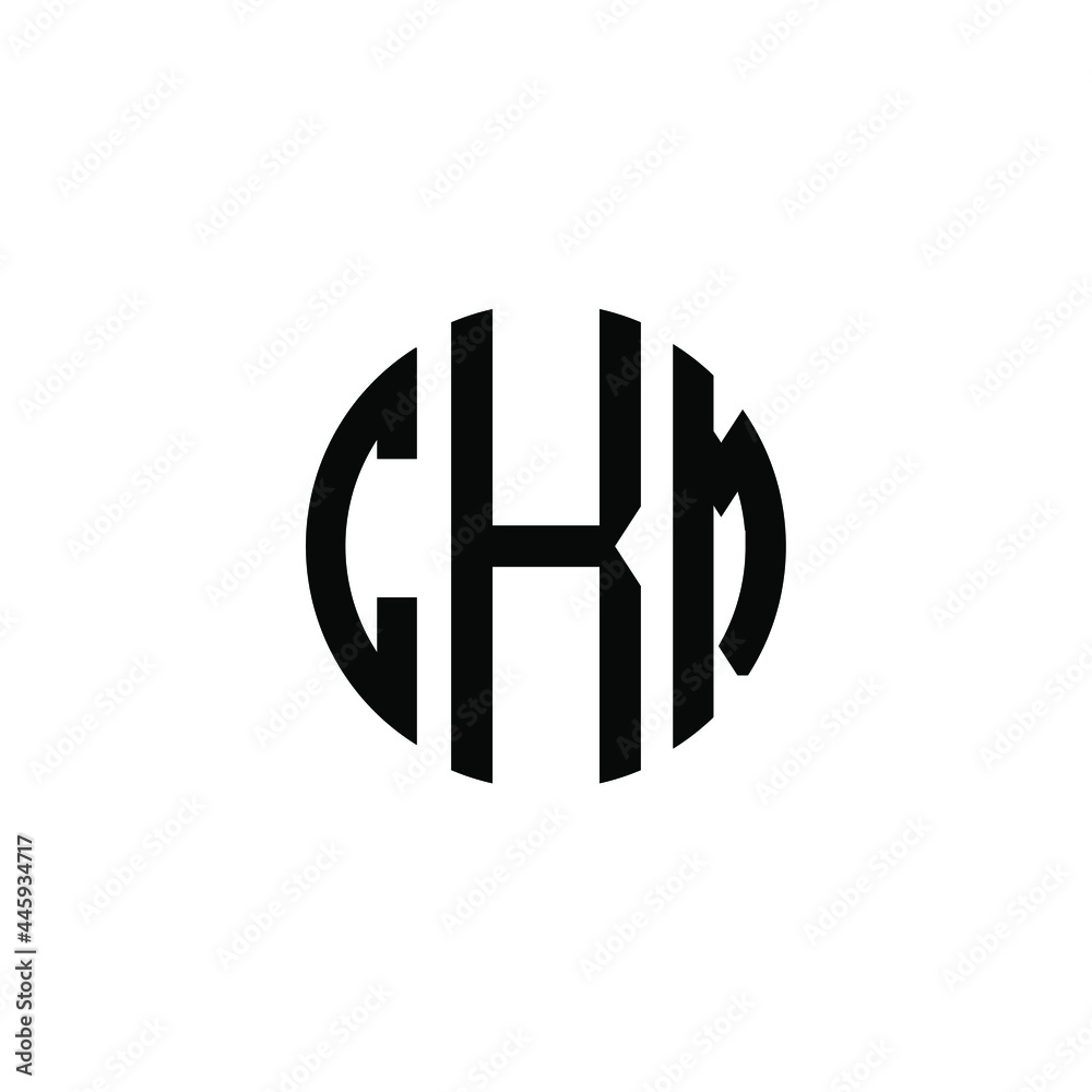 CKM letter logo design. CKM letter in circle shape. CKM Creative three ...