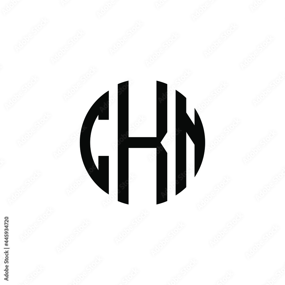 CKN letter logo design. CKN letter in circle shape. CKN Creative three ...