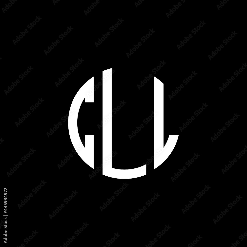 CLL letter logo design. CLL letter in circle shape. CLL Creative three ...
