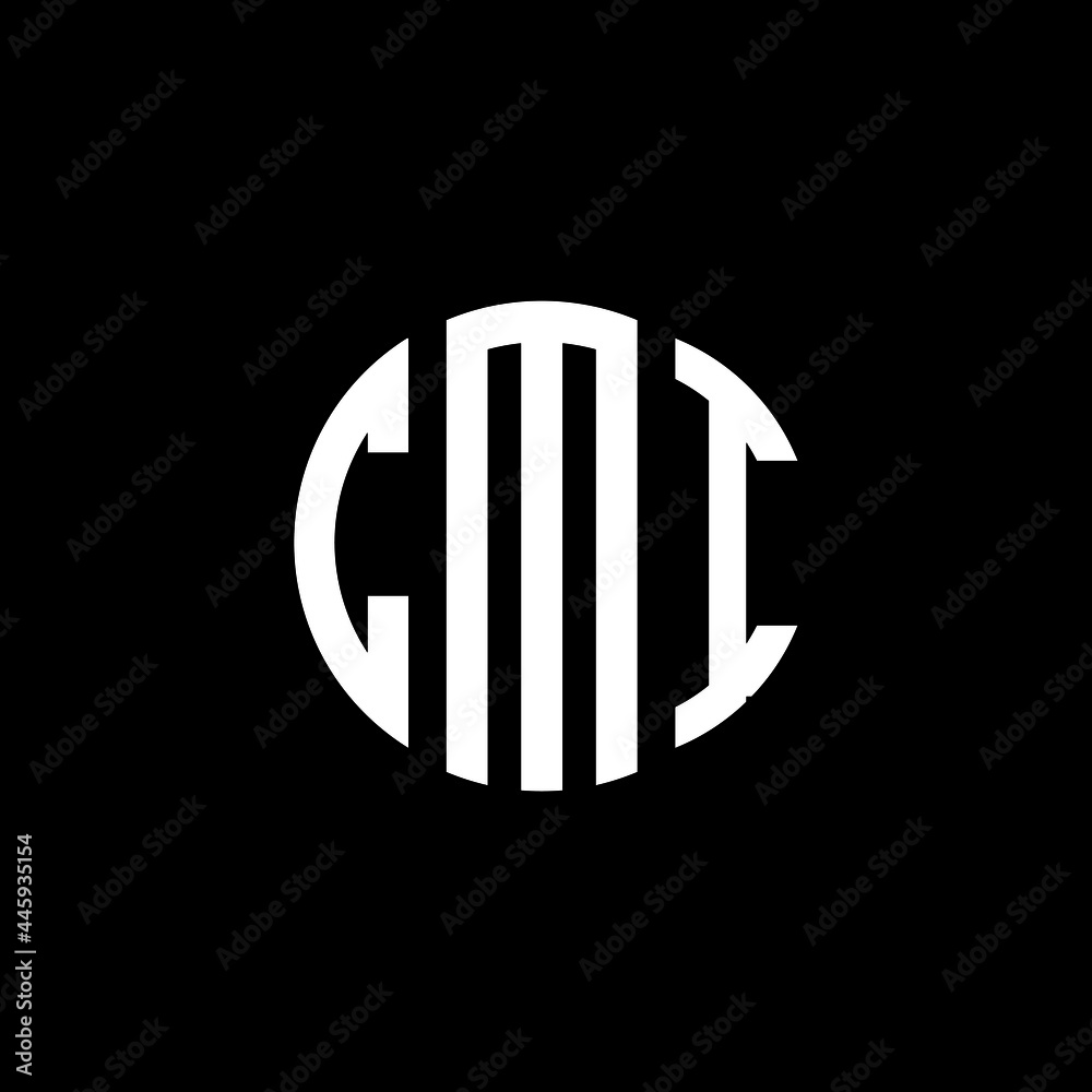 CMI letter logo design. CMI letter in circle shape. CMI Creative three ...