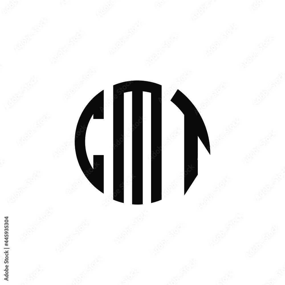 CMT letter logo design. CMT letter in circle shape. CMT Creative three ...