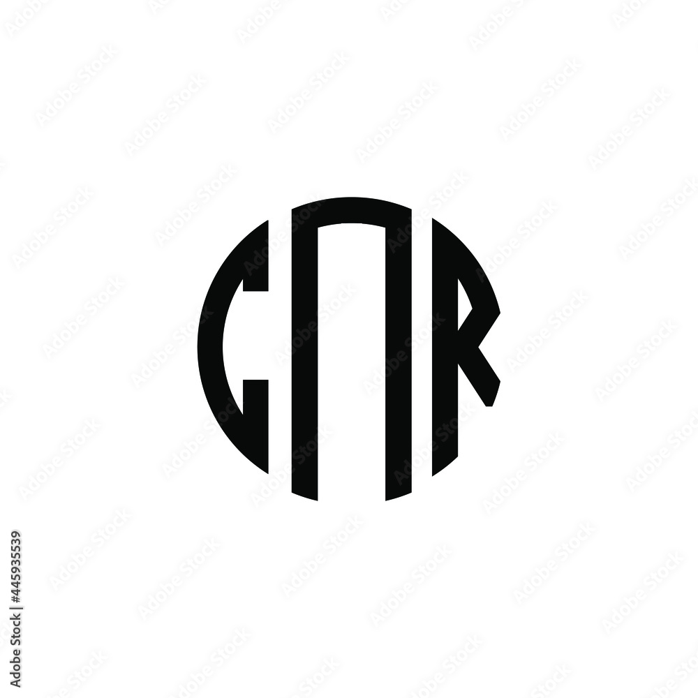 CNR letter logo design. CNR letter in circle shape. CNR Creative three letter logo. Logo with ...