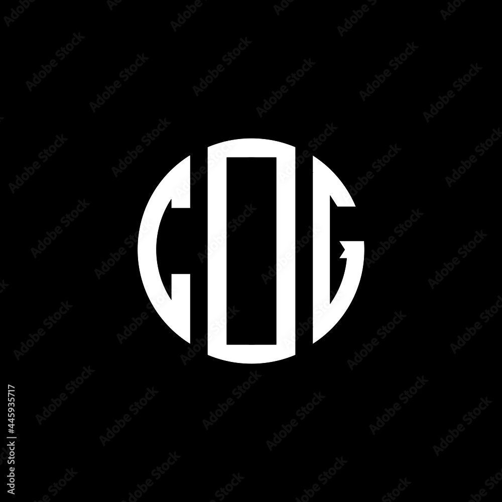 COG letter logo design. COG letter in circle shape. COG Creative three ...