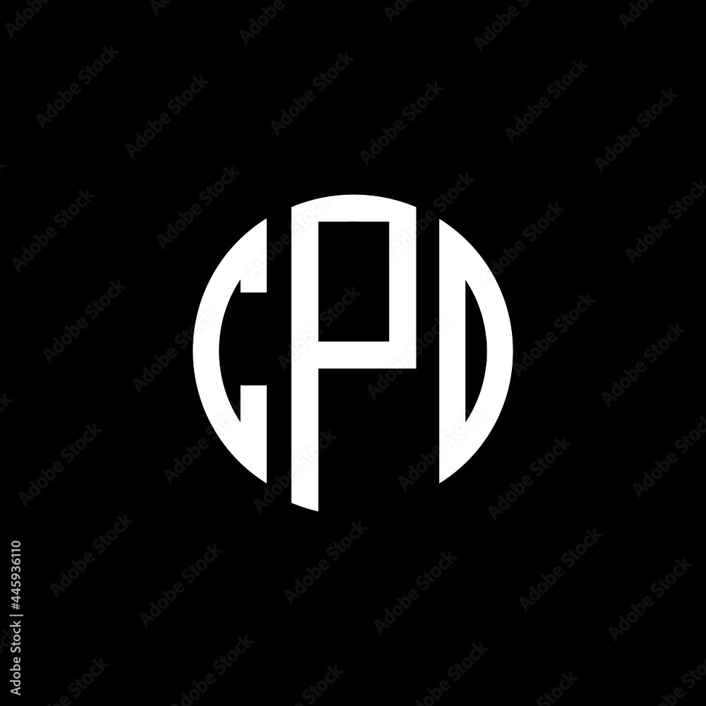 CPO letter logo design. CPO letter in circle shape. CPO Creative three ...