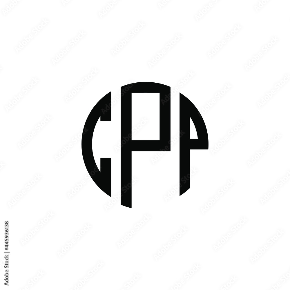 CPP letter logo design. CPP letter in circle shape. CPP Creative three ...