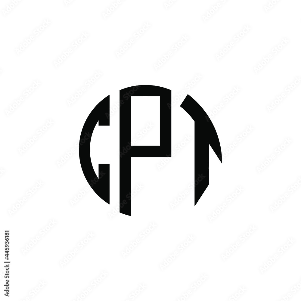 CPT letter logo design. CPT letter in circle shape. CPT Creative three ...