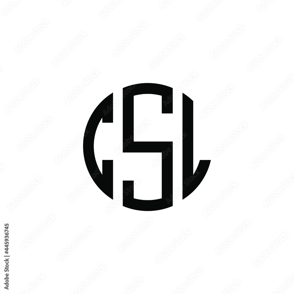 CSL letter logo design. CSL letter in circle shape. CSL Creative three ...