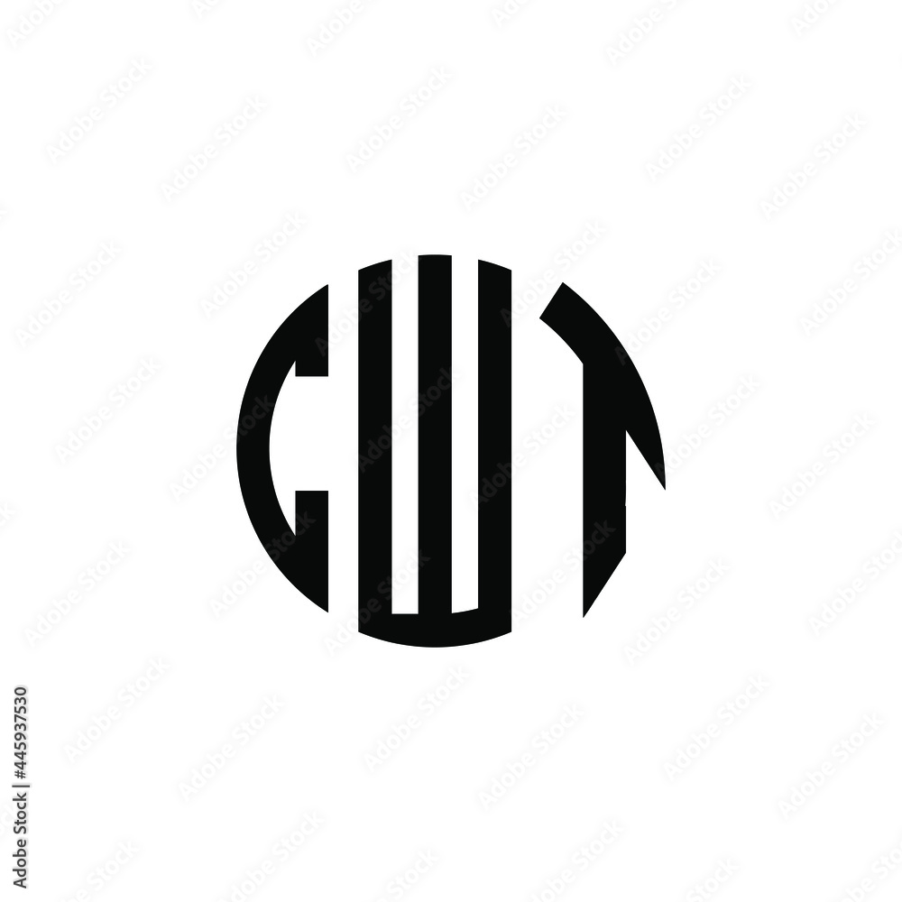 Cwt Letter Logo Design Cwt Letter In Circle Shape Cwt Creative Three Letter Logo Logo With