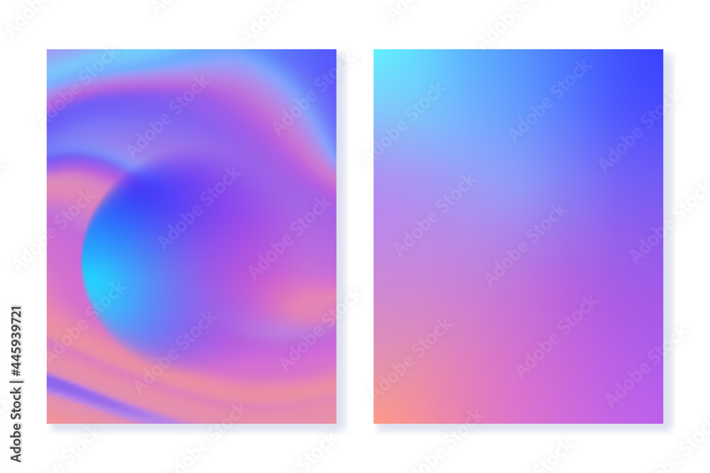 Purple sunset. Bright gradient backgrounds for covers, wallpapers ...