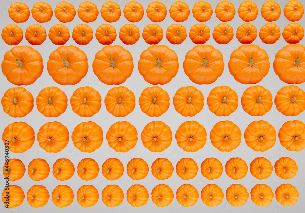 Pumpkins background. Background texture with pumpkins in even rows ...