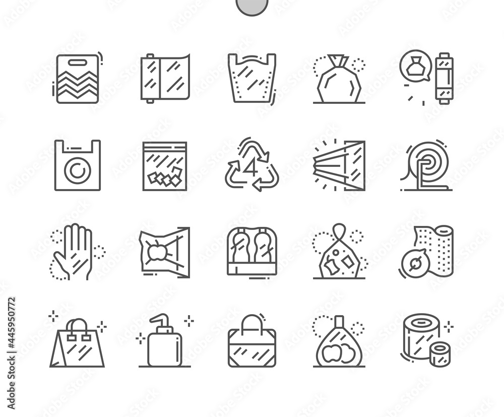 Low density polyethylene. Plastic bag. Plastic packaging. Polymer pack ...