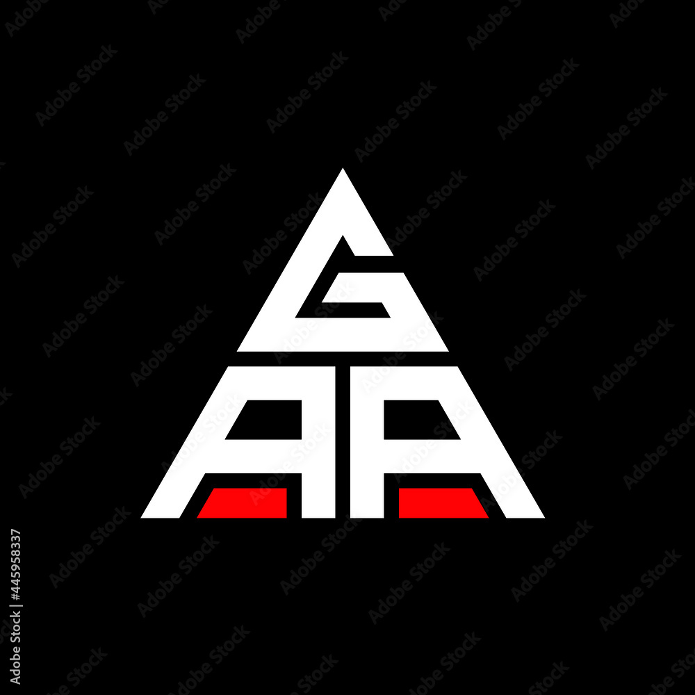 GAA triangle letter logo design with triangle shape. GAA triangle logo ...