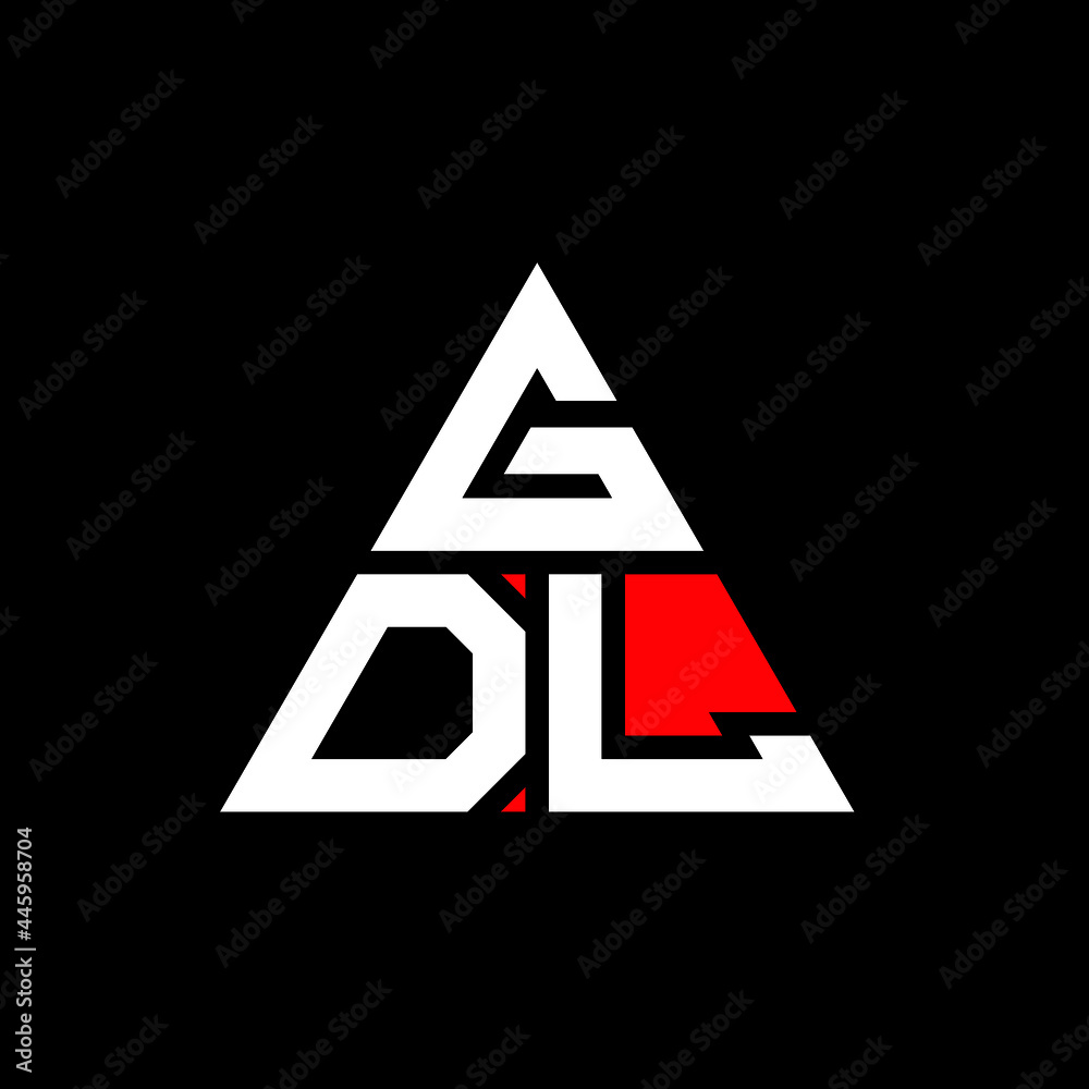 GDL triangle letter logo design with triangle shape. GDL triangle logo ...