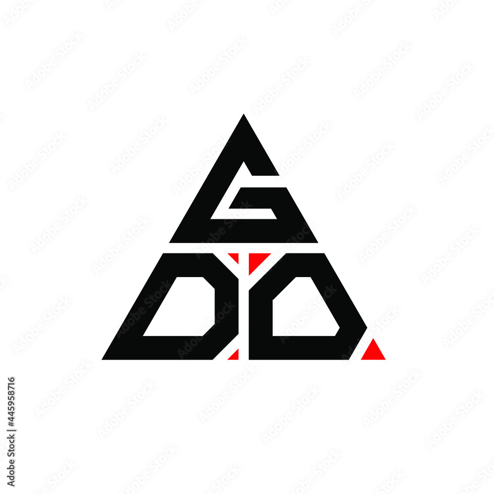 GDO triangle letter logo design with triangle shape. GDO triangle logo ...
