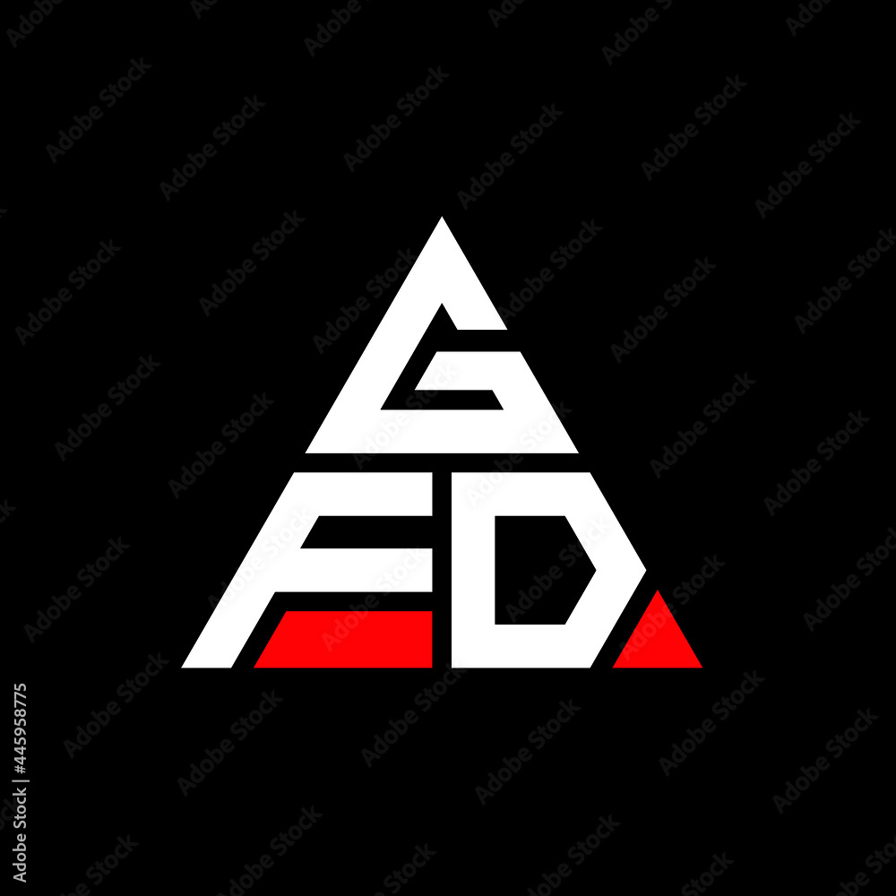 GFD triangle letter logo design with triangle shape. GFD triangle logo ...