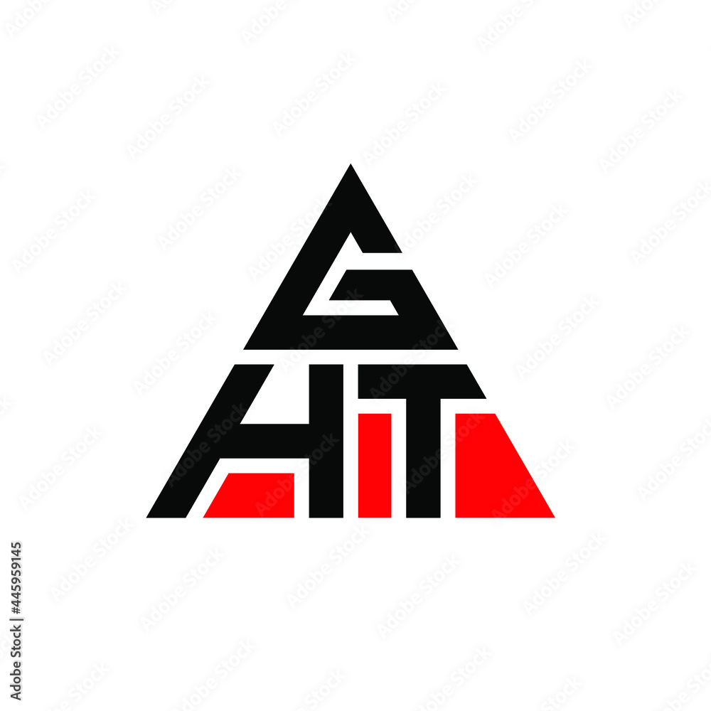 GHT triangle letter logo design with triangle shape. GHT triangle logo ...