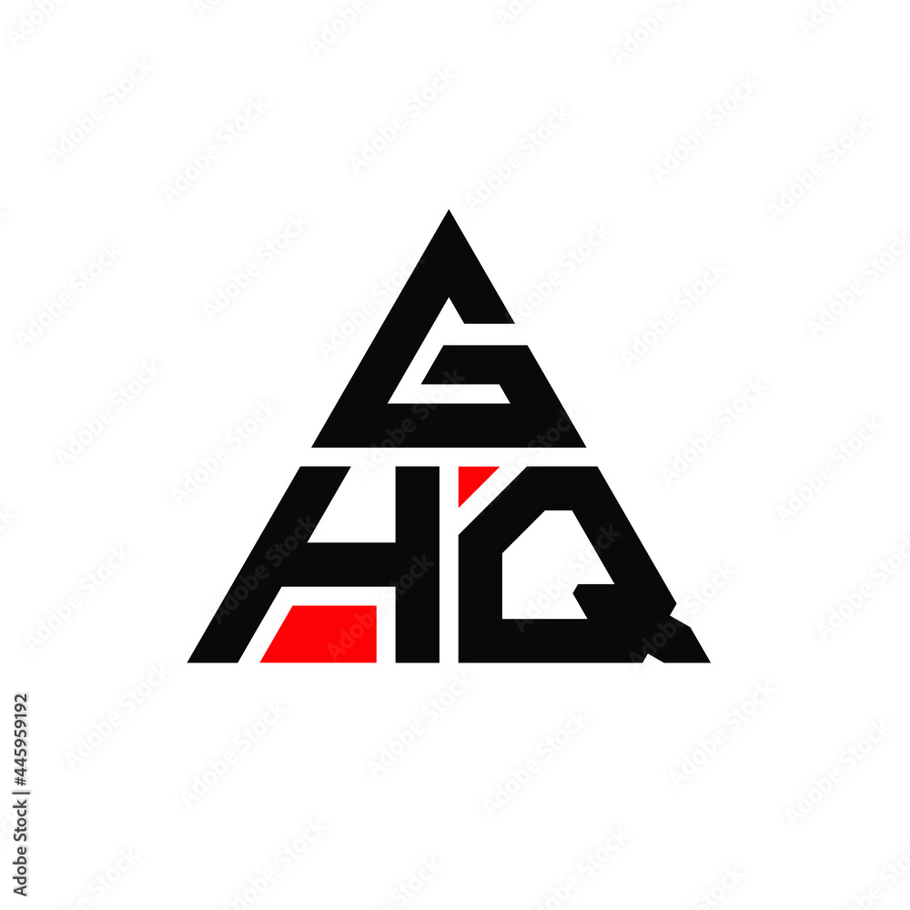 GHQ triangle letter logo design with triangle shape. GHQ triangle logo ...