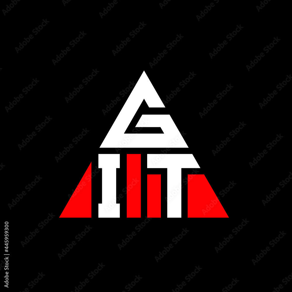 GIT triangle letter logo design with triangle shape. GIT triangle logo ...
