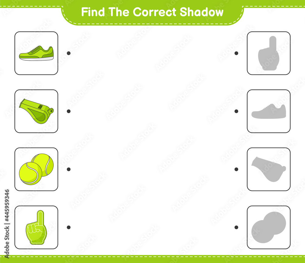 Find the correct shadow. Find and match the correct shadow of Foam ...
